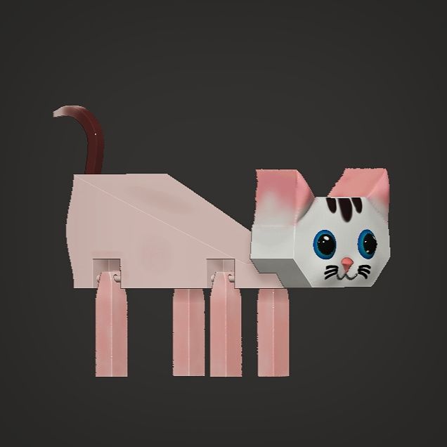 STL file Cute Flexi Cat・3D printing idea to download・Cults