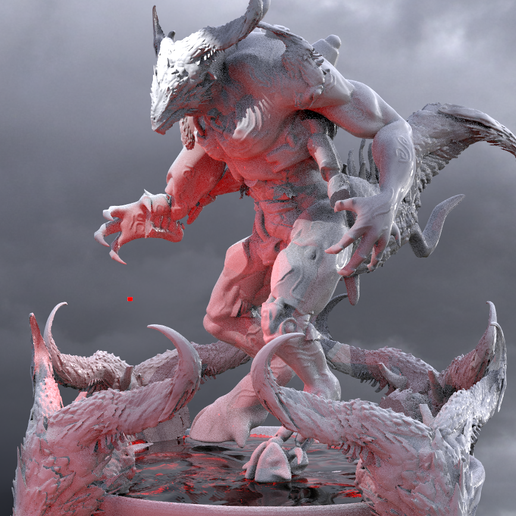 OBJ file Hell Bound Demon Lizard 1 🦎 ・3D printer model to download・Cults