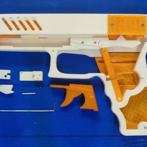 STL file Rubber band gun with Blowback action 🔫 ・Model to download and ...