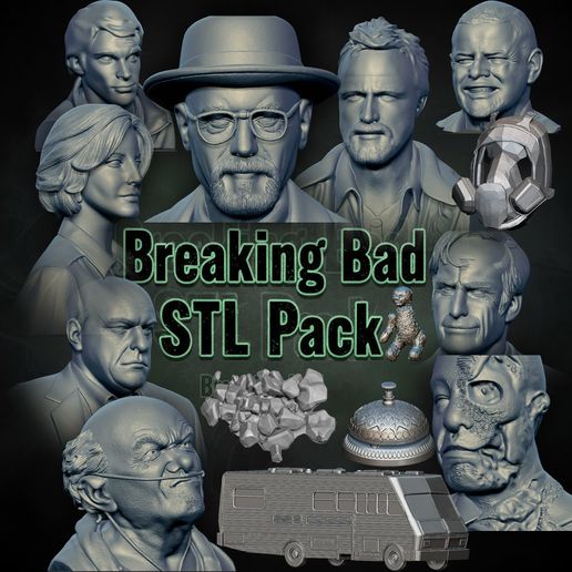 👤 Breaking Bad Iconic Prop & Bust Collection・ 3D File for 3D printing・Cults