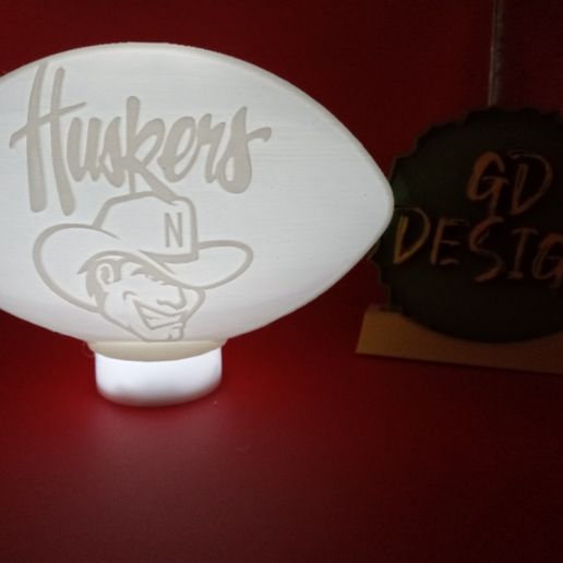 STL file Nebraska Cornhuskers FOOTBALL LIGHT 🏈 ・3D printing idea to ...