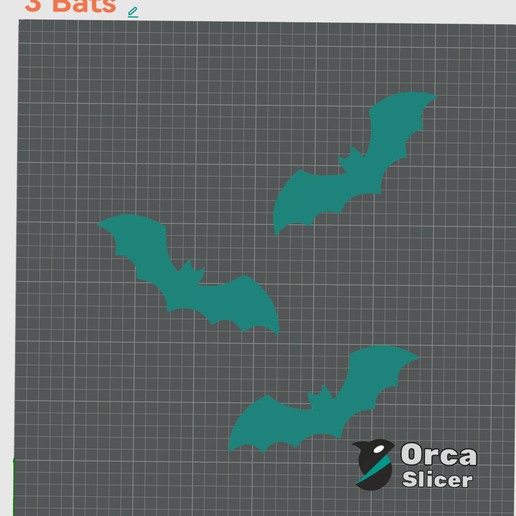 🦇 3 Flying Bats・ STL File for 3D printing・Cults