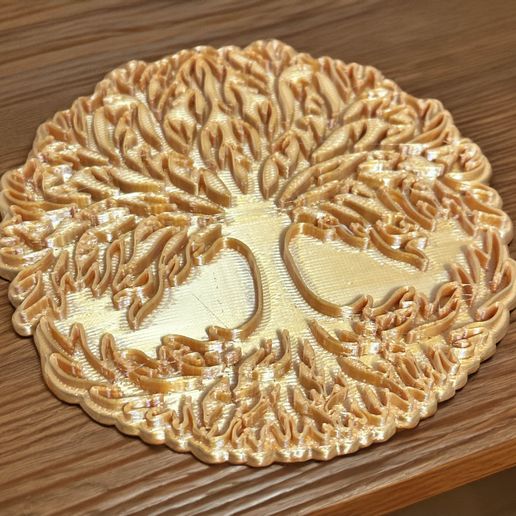 🌳 Unique Tree of Life Coaster・Free STL File for 3D printing・Cults