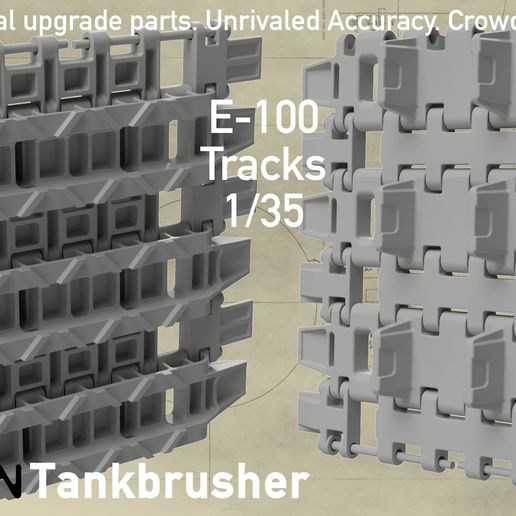 🔗 1/35th scale E-100 workable single link workable tracks #352410002 ...