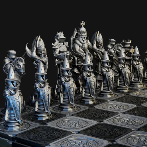 ♟️ Chess Gothic Set・ STL File for 3D printing・Cults