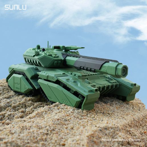 🪖 T-404 Cyber Tank_SUNLU・Free 3MF File for 3D printing・Cults