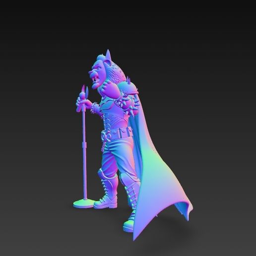 🦁 Lionhearted Dark Knight Rocker Batman Concept Estatua impresa en 3D ...