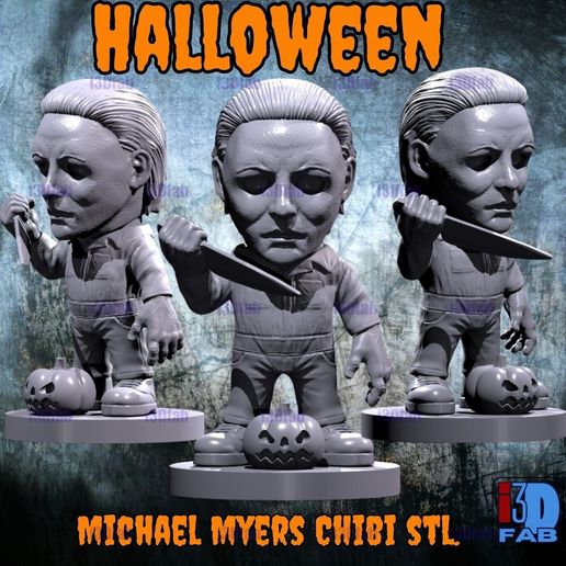 🎃 Chibi Horror Slashers Bundle – STL Files (Myers, Jason, Freddy)・ 3D ...