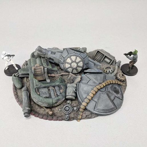 🚀 Spaceport Scrap Pile V2・Free STL File for ・Cults