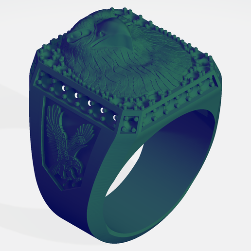 🦅 Eagle Ring 3D-print model file・ STL File for ・Cults