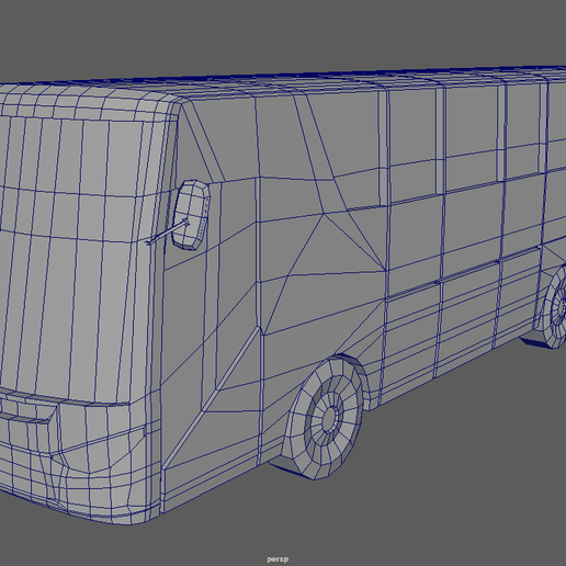 🚌 Low Poly Bus // Design 01・ STL File for ・Cults