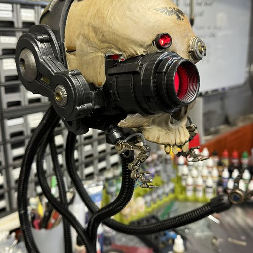 💀 Cosplay Servo Skull Accessories・Free 3MF File for 3D printing・Cults