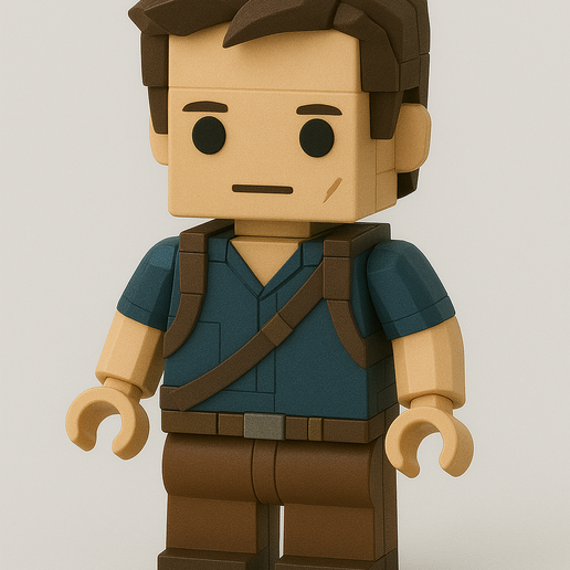 🎨 Lego Nathan Drake Minifigure - Uncharted・Free STL File for 3D ...