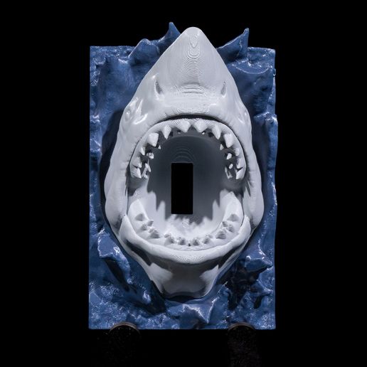 🦈 Great Shark Light Switch Cover・ 3D File for 3D printing・Cults