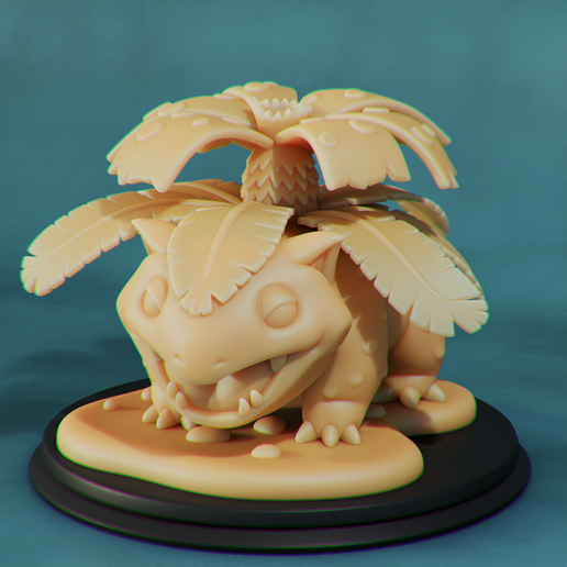 3D file Venusaur | Pokemon fan art 🐉 ・3D printable model to download・Cults