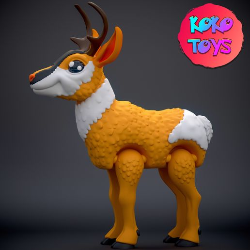 STL file FLEXY CUTE SONORAN PRONGHORN 🎨 (3MF)・3D printing design to download・Cults