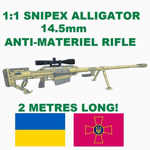 🐊 1:1 Snipex Alligator 14.5mm Anti-Materiel Rifle Prop・ 3D File for 3D ...