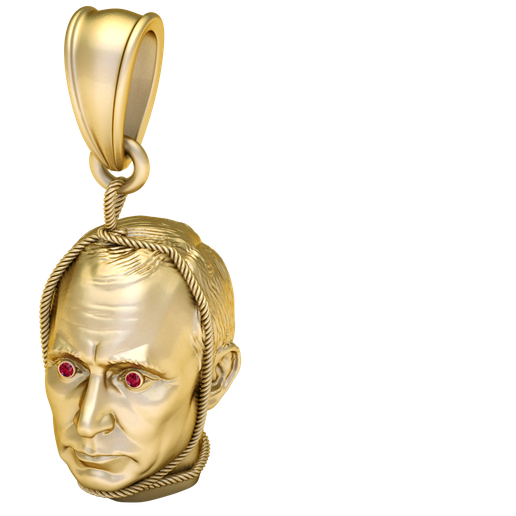 💎 Realistic Human Face Pendant with Ruby Eyes – 3D Printable Sculptural ...