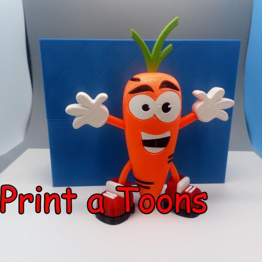 🥕 Carl Carrot - Print A Toons・ STL File for ・Cults