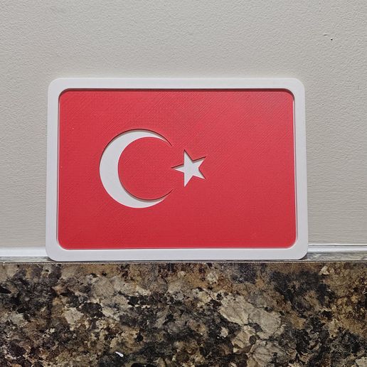 🦃 Flag - Turkey・Free STL File for 3D printing・Cults