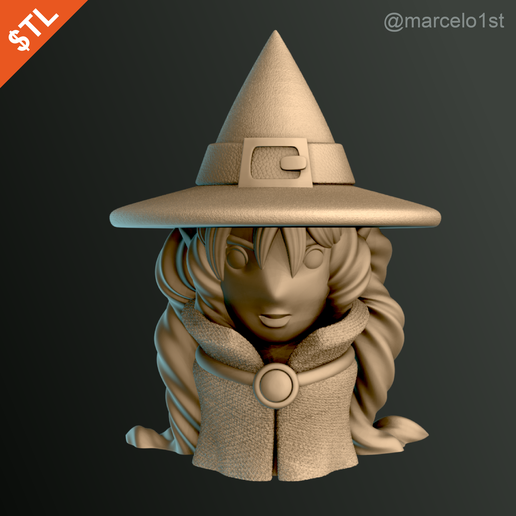 🧙‍♀️ Classic Witch Halloween Decoration・Free STL File for ・Cults