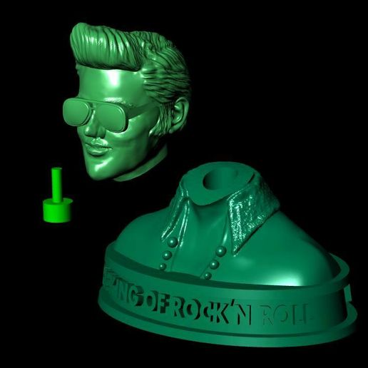 🤴 Elvis Presley Bobblehead STL | Rock’n Roll King 3D Print Rock and ...