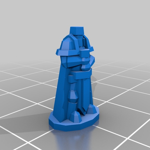 💂 15mm Knight of the Order Low-Poly Paladin guard cleric D&D DnD ...