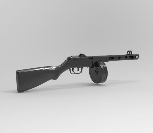 🔫 PPSh-41 submachine gun・ OBJ File for 3D printing・Cults