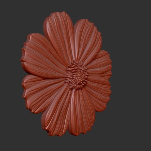 💐 Cosmos flower 3d relief .stl file・ STL File for 3D printing and CNC ...