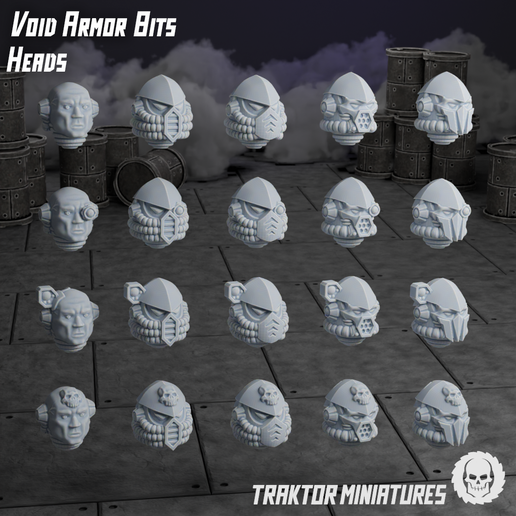 3D file Void Armor Heads 🛰 ・3D printing template to download・Cults