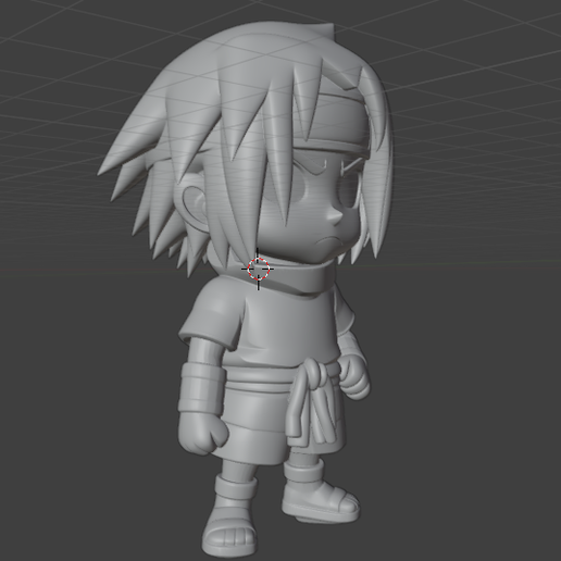 👶 Kawaii baby uchiha sasuke chibi Ninja Kid Stylized 3D Print Model ...