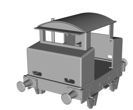 🪐 Hibberd Simplex(Planet) standard gauge loco 1/100 scale・ 3D File for ...