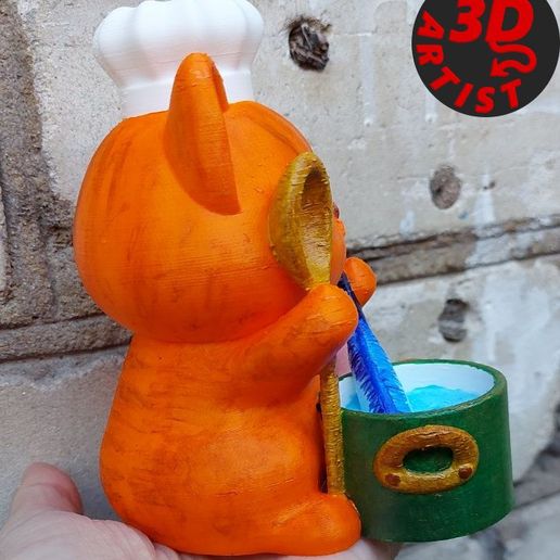 🐱 Cat Chef Figurine・ 3D File for 3D printing・Cults