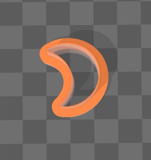 Free STL file Moon shaped cutter 🌙 ・3D printable model to download・Cults