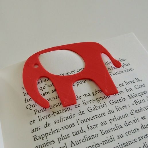 🐘 Elephant bookmark・Free STL File for ・Cults
