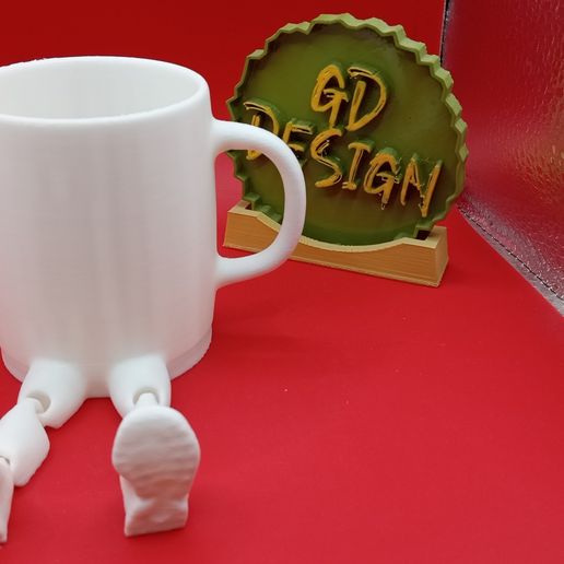 ☕ Articulated Mug With Legs Ver 2 Pencil Holder Or Drink Cup・ STL File ...