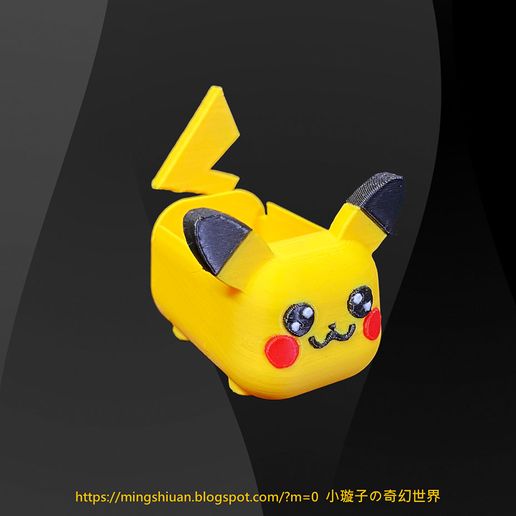 🟪 Cute Pokémon Pikachu square box-storage box・ STL File for 3D printing ...