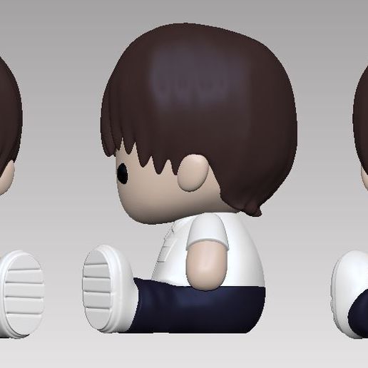 STL file Shinji Ikari Chibi Fumo Petadoll - Evangelion 👾 ・3D printable ...