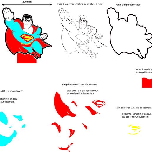 STL file Superman, luminous or not 🦸‍♂️ ・3D printer design to download ...