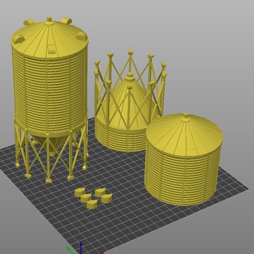 🛗 grain silo bins 3 in 1. full ready to print・ 3D File for 3D printing ...