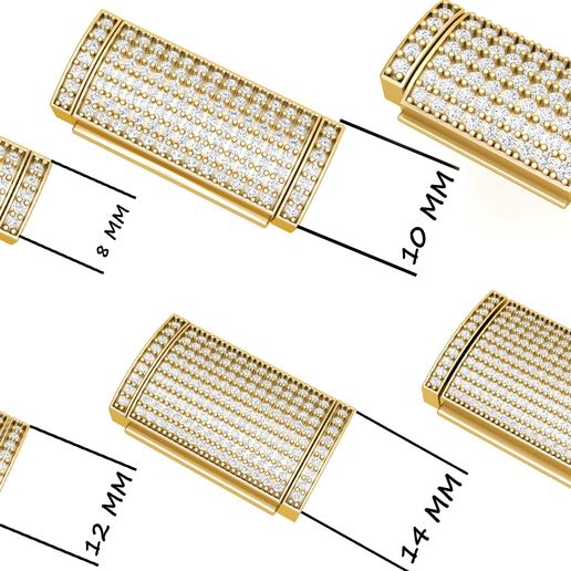 STL file Diamond Bracelet Lock Box Combination of 6 sizes 💎 (OBJ)・3D ...