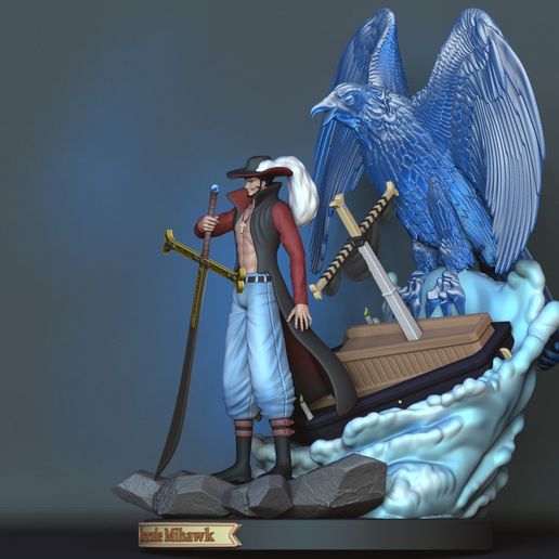 ⚖️ MIHAWK DRACULE - ONE PIECE・ 3D File for 3D printing・Cults