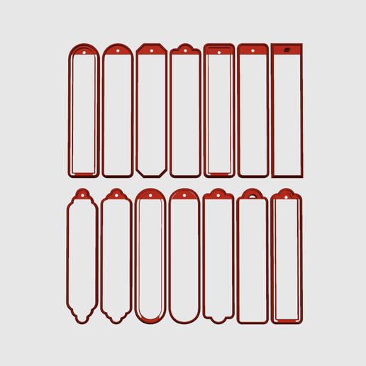 Free 3D file Bookmark Shapes 🔖 ・Template to download and 3D print・Cults