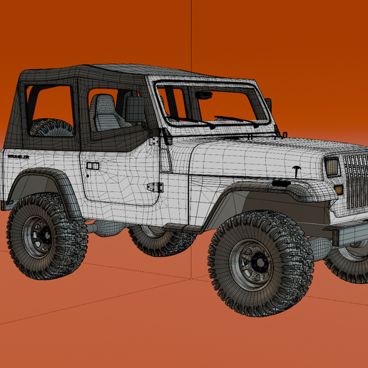 💭 JEEP YJ 7・ STL File for 3D printing・Cults