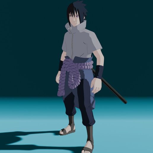 STL file Sasuke Low Poly 👨 (OBJ)・3D printable model to download・Cults