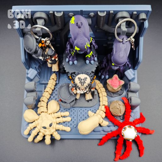 👽 PLAYSET ALIEN VS PREDATOR - FLEXI - ARTICULATED - CUTE-PRINT IN PLACE ...