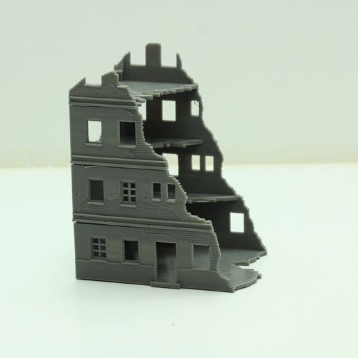 3D file Stalingrad Ruined House MST1 Wargaming Terrain 🏠 ・3D print ...