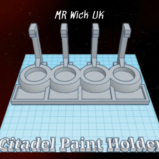 🎨 Citadel Paint Pot Holder With Paint Tray X4 01.・Free STL File for 3D ...