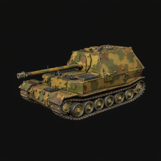 🪖 WWII German Tank Destroyer Ferdinand / Elefant - STL file for 3D ...
