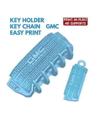 🔑 WALL KEY HOLDER KEYCHAIN GMC KEY HOLDER PLUS KEY RING GMC GRILL ...